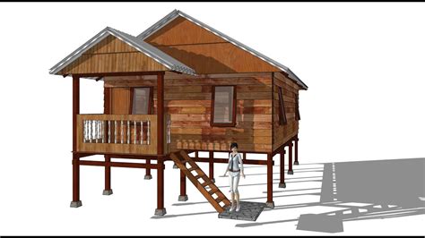 แบบบ้านไม้ ยกพื้น งบน้อย อยู่แล้วมีความสุข 1 ห้องนอน 1 ห้องน้ำ แบบที่02 แบบบ้านไม้ Youtube