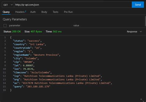 Get Countrycode Country City Timezone Regionname Using Ip Flutter