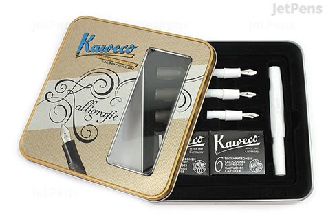 Kaweco Calligraphy Pen Set White 4 Nib Sizes Jetpens