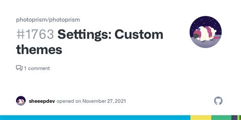 Settings Custom Themes · Issue 1763 · Photoprismphotoprism · Github