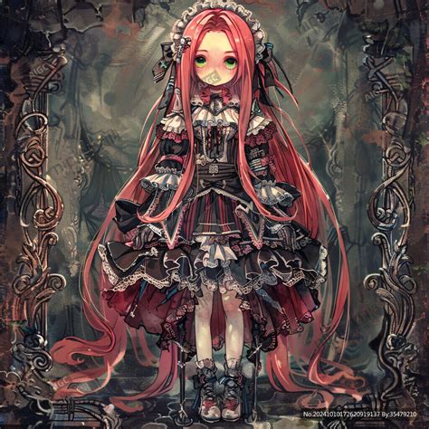 Ai创作图洛丽塔女孩插画 动漫女孩素材 唯美女孩动漫人物 哥特式洛丽塔洋装 欧风少女卡通少女 蔷薇少女 爱丽丝婚礼输出素材 动漫人物插画 动漫