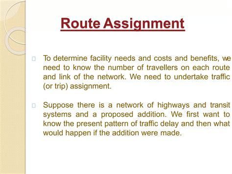 Methods Of Route Assignment Pptx