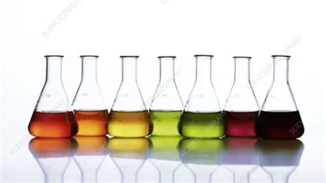 Universal Indicator Acid Base Colour Range Stock Video Clip K Science Photo Library