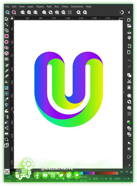 Quick U Monogram Logo In Inkscape Inkspace The Inkscape Gallery Inkscape