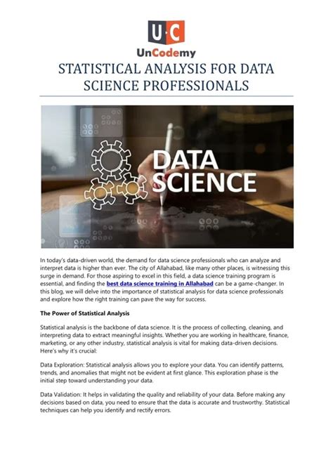 Ppt Statistical Analysis For Data Science Professionals Powerpoint Presentation Id 12628824
