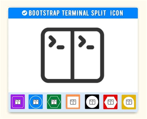 Bootstrap Terminal Split Icon Bi Bi Terminal Split Icon Code Html