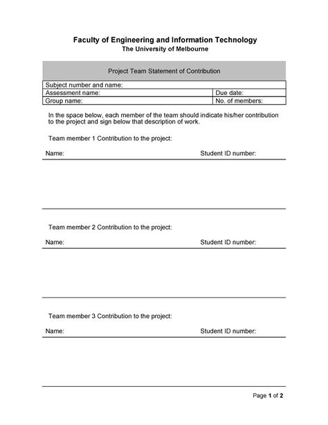 Group Assignment Contribution Template Page 1 Of 2 Faculty Of Engineering And Information