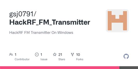 Github Gsj Hackrf Fm Transmitter Hackrf Fm Transmitter On Windows