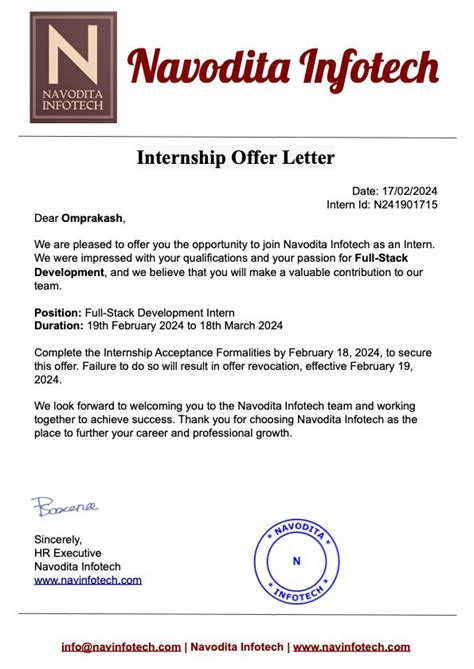 Internship Fullstack Webdevelopment Navoditainfotech Omprakash Rar