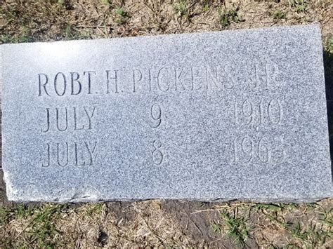 Robert Henry Pickens Jr 1910 1963 Find A Grave Memorial