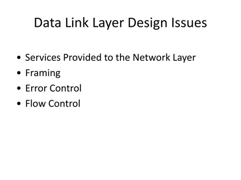 Ppt Data Link Layer Design Issues Powerpoint Presentation Free
