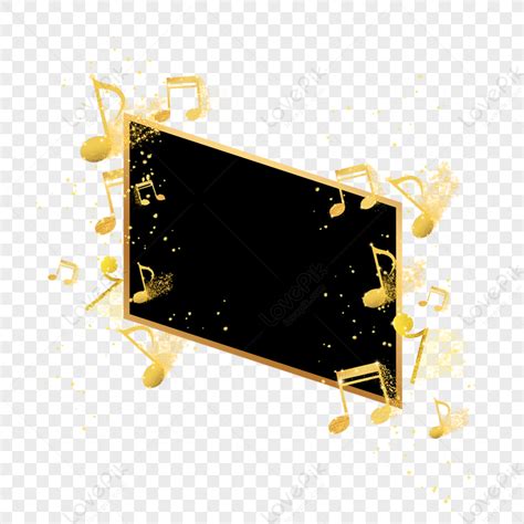 음표 일러스트 악보 블랙 골드 추상 기울어 진 테두리 노트음악기울이기 Png 일러스트 무료 다운로드 Lovepik