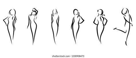 Woman Body Outline Icons Set Various Stock Vector Royalty Free 1926849548 Shutterstock