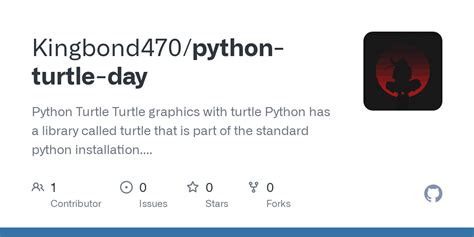 Github Kingbond470 Python Turtle Day Python Turtle Turtle Graphics