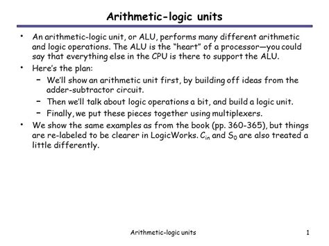 Arithmetic Unit