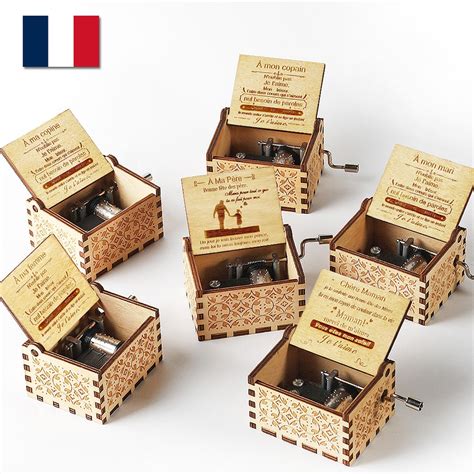 새로운 나무 조각 핸드 크랭크 뮤직 박스 여자 친구 아내 당신은 내 햇살입니다 파티 마 팜므 새해 생일 크리스마스 선물 2023 Aliexpress