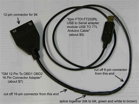 GM OBD Scanner Cable Software Scanner USB To Pin ALDL OFF