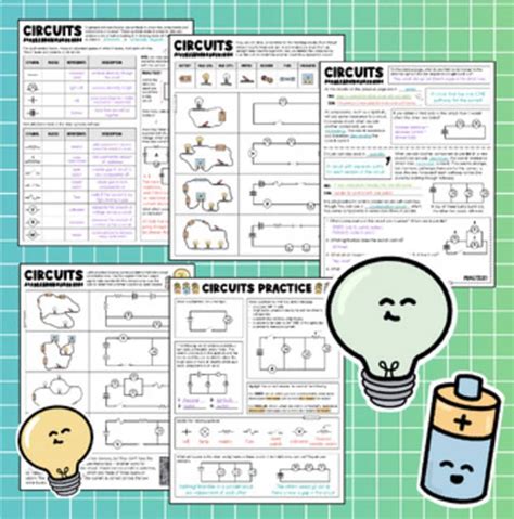 Circuits And Schematics Notes And Practice By Laf Science Tpt