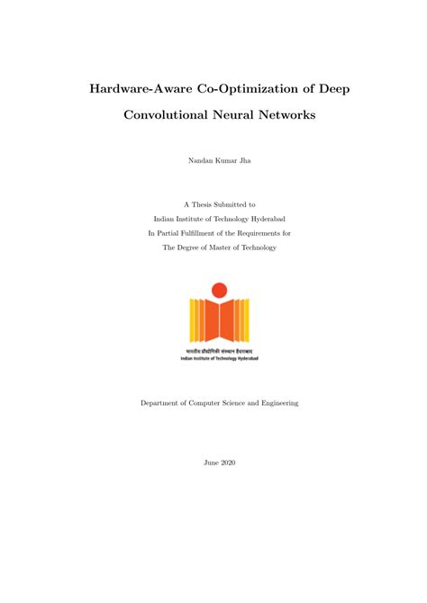 Pdf Hardware Aware Co Optimization Of Deep Convolutional Neural Networks