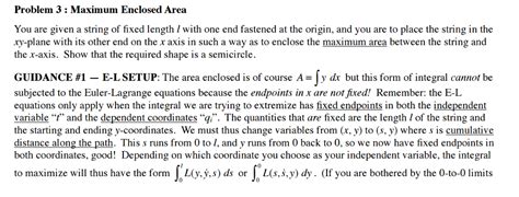 Solved Problem 3 Maximum Enclosed Area You Are Given A