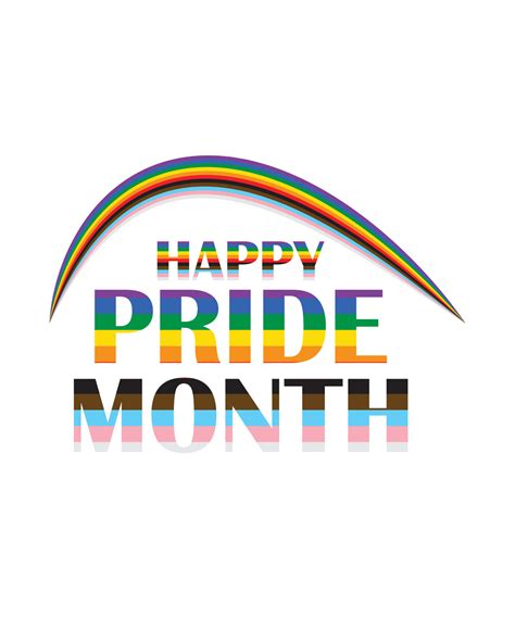 Happy Pride Month Text And Rainbow Vector Art At Vecteezy