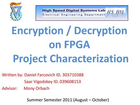 Ppt Encryption Decryption On Fpga Project Characterization Powerpoint Presentation Id 3453046