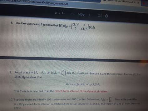 Solved Math 315 Lab 3 Homework Assignment This Lab