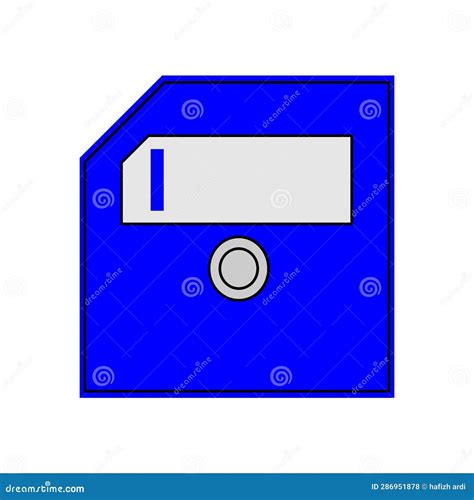 Blue Diskette On White Background Vector Illustration Stock Illustration Illustration Of