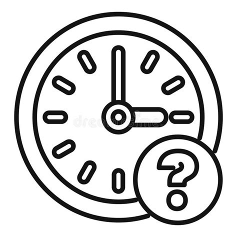 Clock Face With Question Mark Showing Deadline Concept Stock Vector Illustration Of Question