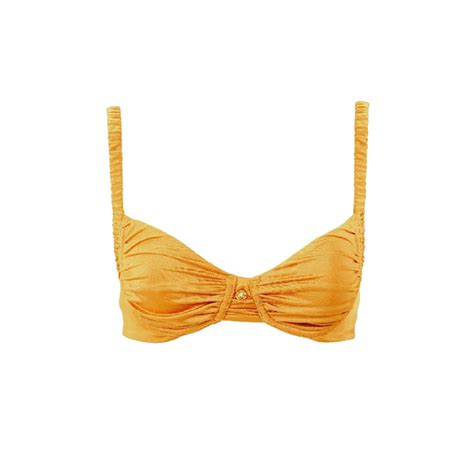 Ariel Underwire Bikini Top In Sunset Yellow Decolet The Label Wolf And Badger