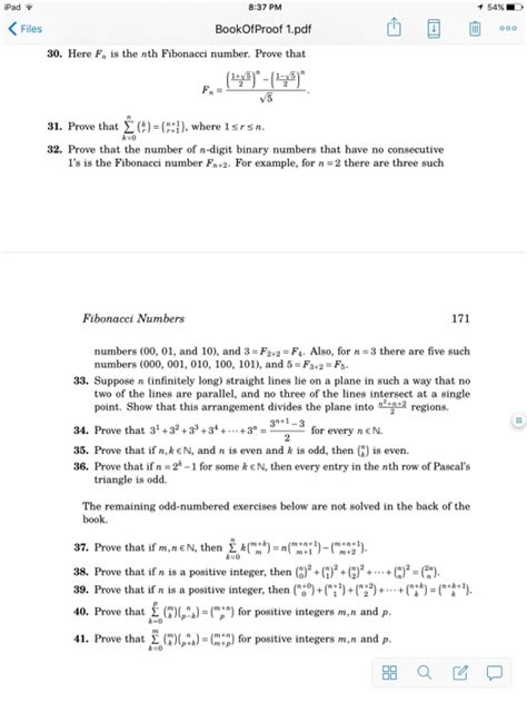 Solved Here Fn Is The Nth Fibonacci Number Prove That Fn