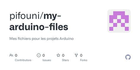 Github Pifounimy Arduino Files Mes Fichiers Pour Les Projets Arduino