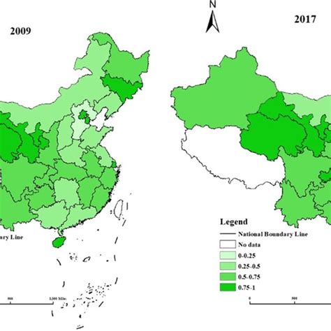 Spatial And Temporal Distribution Of Environmental Quality From 2009 To Download Scientific