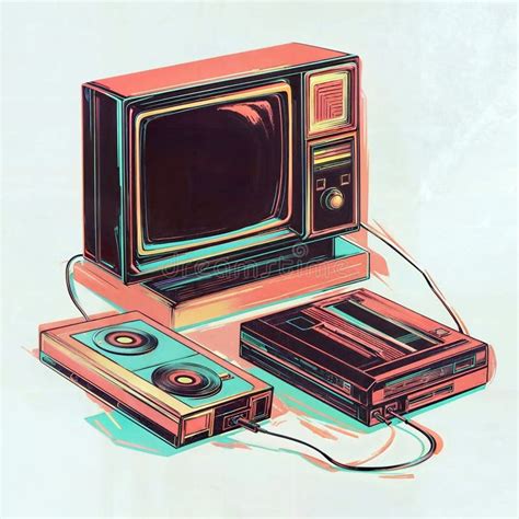 Retro Computer Setup Featuring An Old Crt Monitor Floppy Drives And Vintage Technology