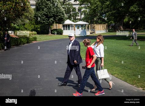 United States President Donald J Trump First Lady Melania Trump And