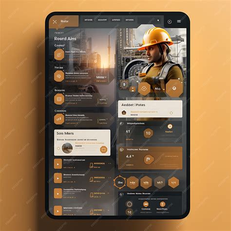 Premium Ai Image Mobile App Design Of Construction Project Management