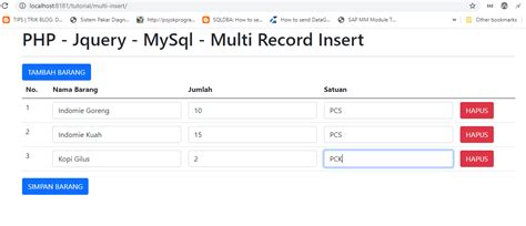 All About Programming Cara Sederhana Multi Insert Data Dengan Php Mysql