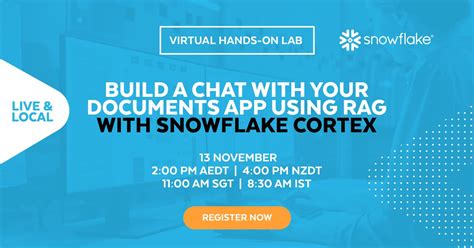 Snowflake On Linkedin Virtual Hands On Lab Build A Chat With Your