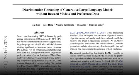 paper page discriminative finetuning of generative large language models without reward models