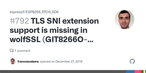 Tls Sni Extension Support Is Missing In Wolfssl Git8266o 356 · Issue