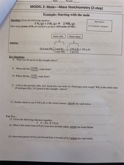 Solved Pogil Stoichiometry How Do Chemists Use Balanced