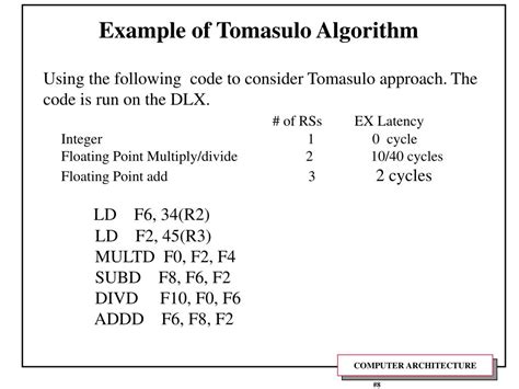 Ppt Dynamic Scheduling To Minimize Stalls Tomasulo Algorithm To Dr Teneyck Submitted By