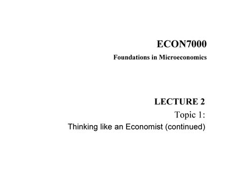 L ECON Thinking Like An Economist Pt Slide Per Page ECON