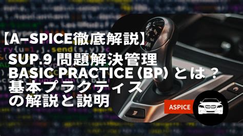 【aspice】sup 9 問題解決管理 Basic Practices Bp とは？基本プラクティスの解説と説明