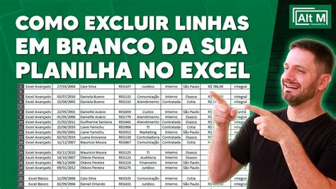 Como Apagar Linhas Em Branco No Excel