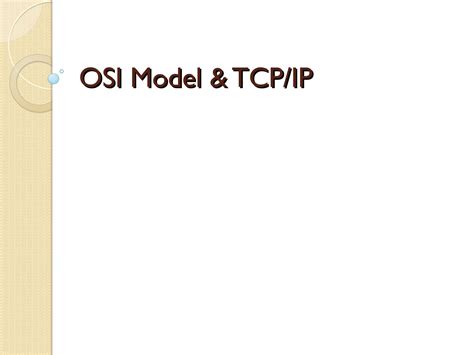 The Osi Open Systems Interconnection Model Is A Conceptual Framework That Describes The