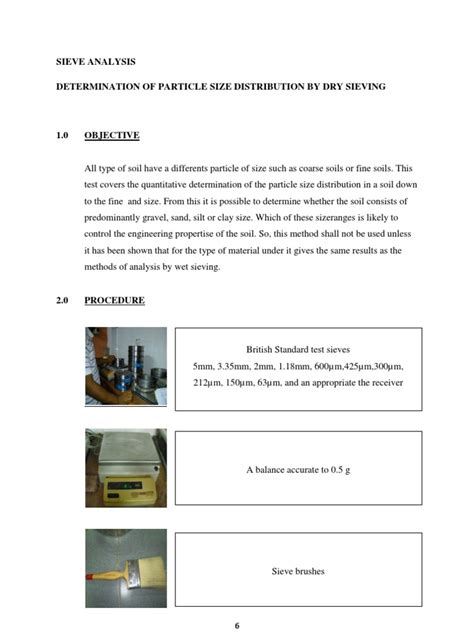 Experiment 2 Determination Of Particle Size Distribution By Dry Sieving Pdf Sand Particle