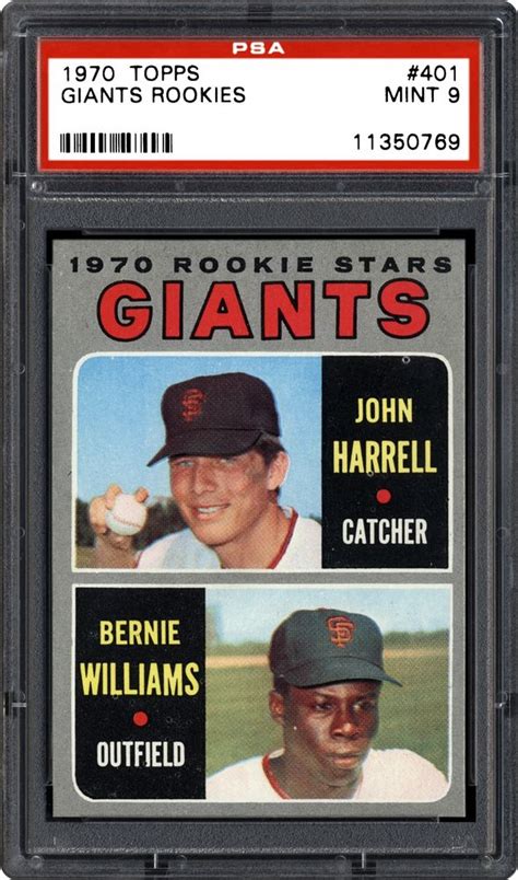 1970 Topps Giants Rookies John Harrellbernie Williams Psa Cardfacts®
