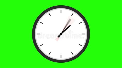 Analog And Digital Clock Animation On Clock Green Screen Stock Video Video Of Hand Moment