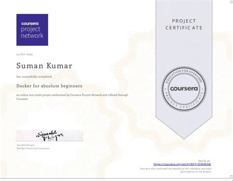 Suman Kumar On Linkedin Docker Skill Coursera Self Improvement